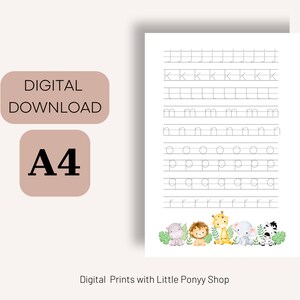 Preschool Alphabet Tracing Activities Handwriting Practice, Homeschool ...