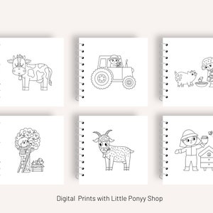 Printable Farm Coloring Book Kids and Babies Coloring Book Learning ...