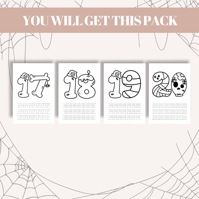 Halloween Numbers Tracing Worksheet, Handwriting Practice, Basic ...