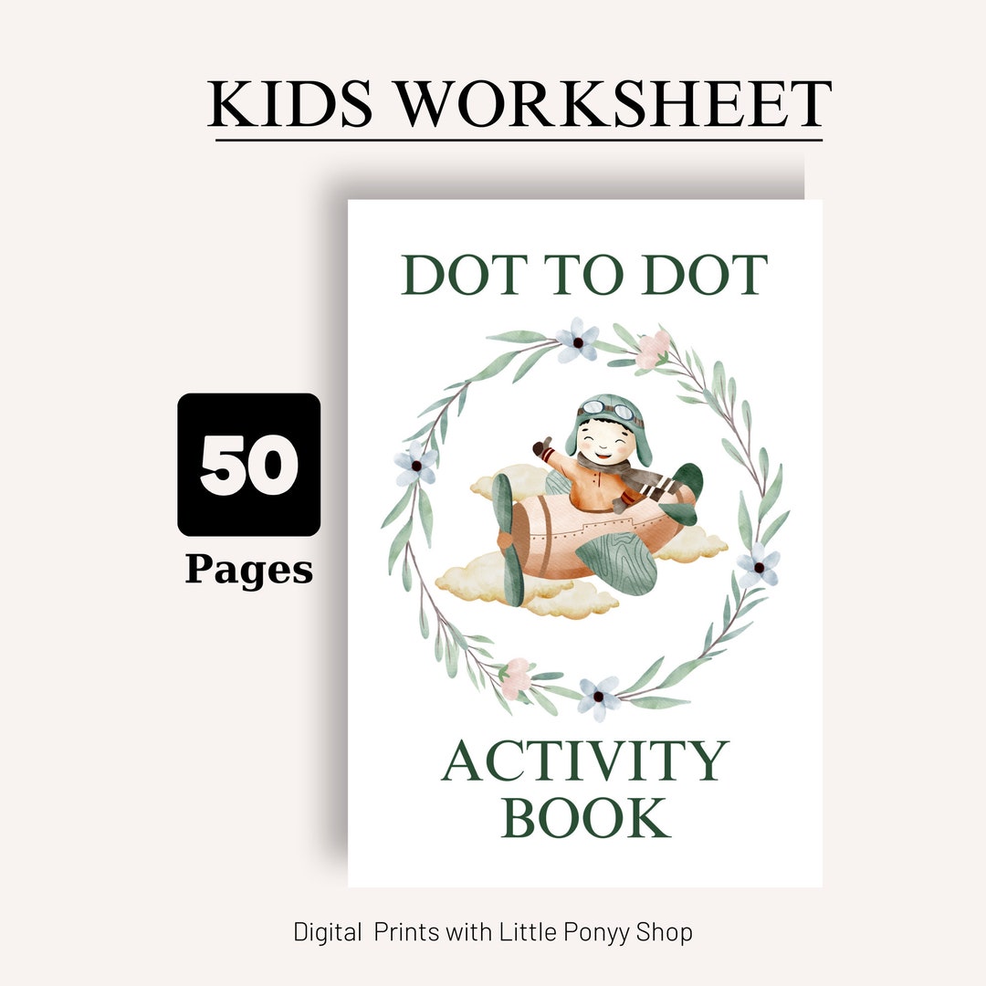 Printable Dot to Dot Book for Kids Activity Connect the Dots Funny ...