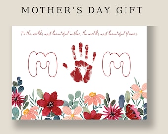Mother's Day Printable, Mother's Day Handprint Art Mothers Day Gift ...