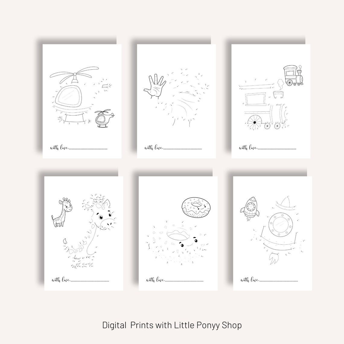 Dot to Dot Printable Book for Kids Learning Games Children Worksheet ...