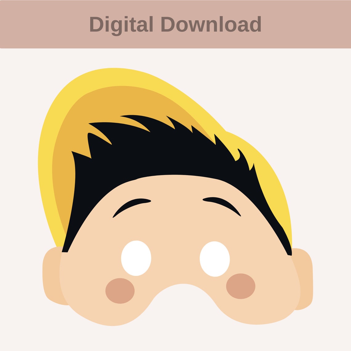 Up Printable Mask, Printable Kids Game, Pdf, Svg, Png, Printable Kids ...