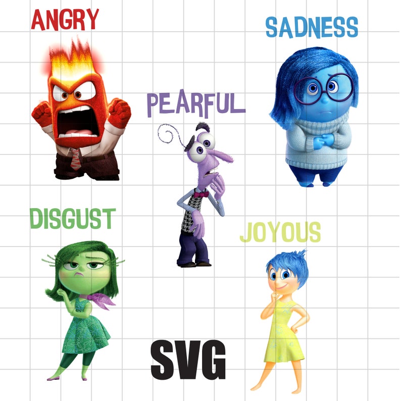 Inside Out Characters Svg, Inside Out Png, Inside Out Svg, Inside Out ...