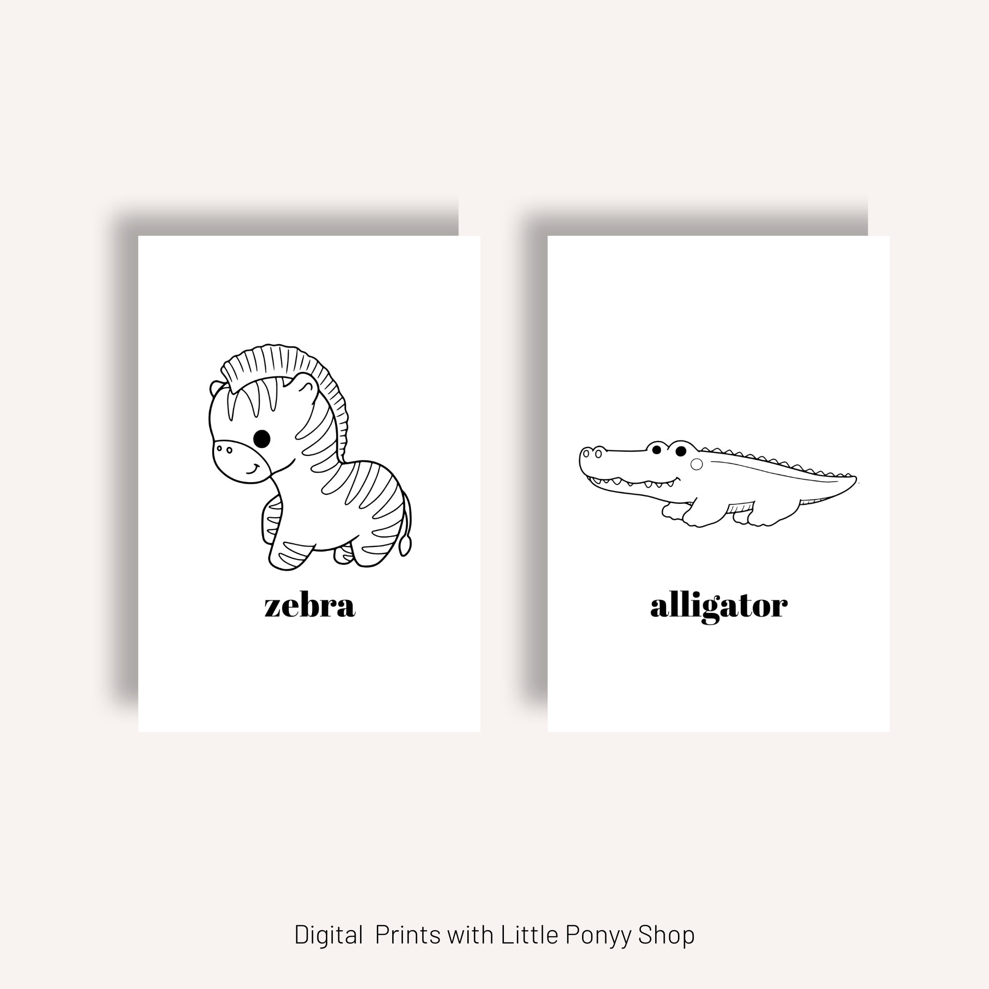 Baby's First Animal Coloring Book Educational Coloring Book Baby Shower ...