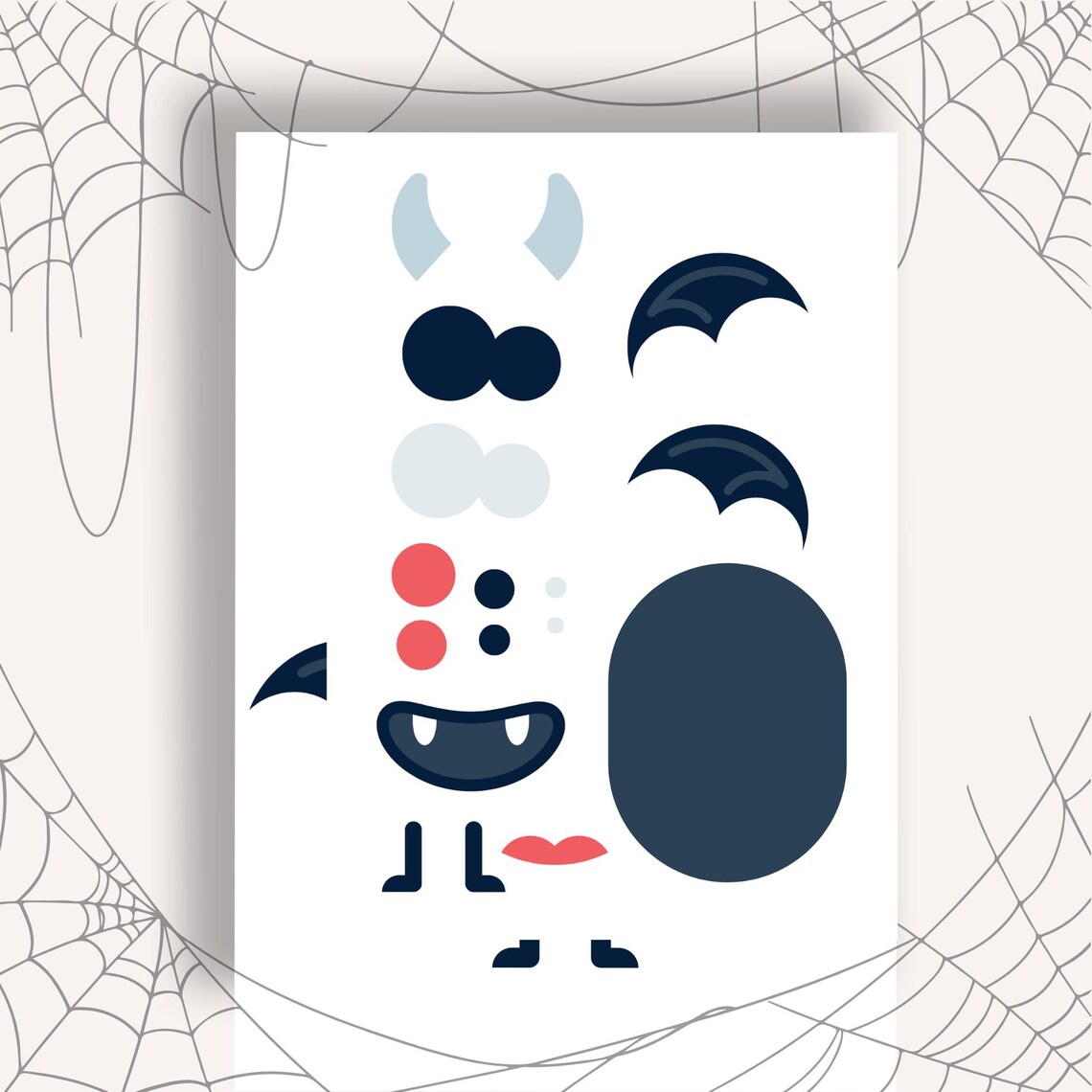 Halloween Craft, Halloween Activity, Cut and Paste Game, Printable ...