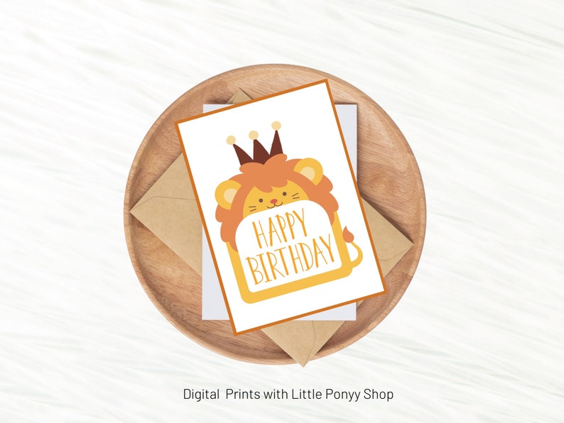 Printable Birthday Card Animal-themed Funny Kids Card Birthday Card ...