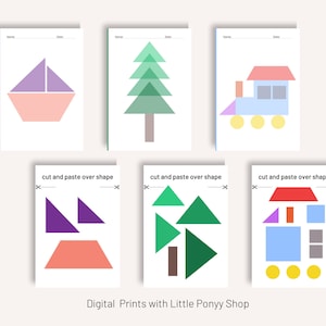 Printable Kindergarten Worksheet Cut and Glue Preschool Montessori ...