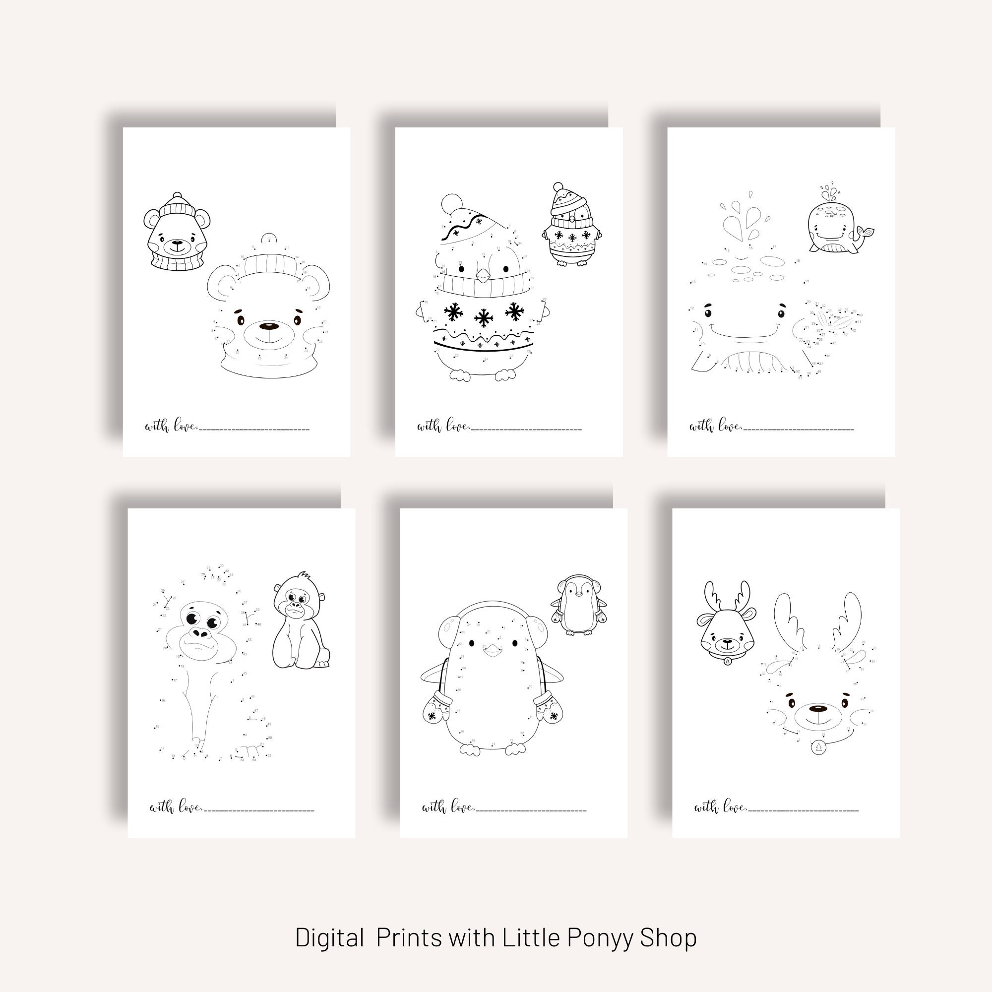 Dot to Dot Printable Book for Kids Learning Games Children Worksheet ...