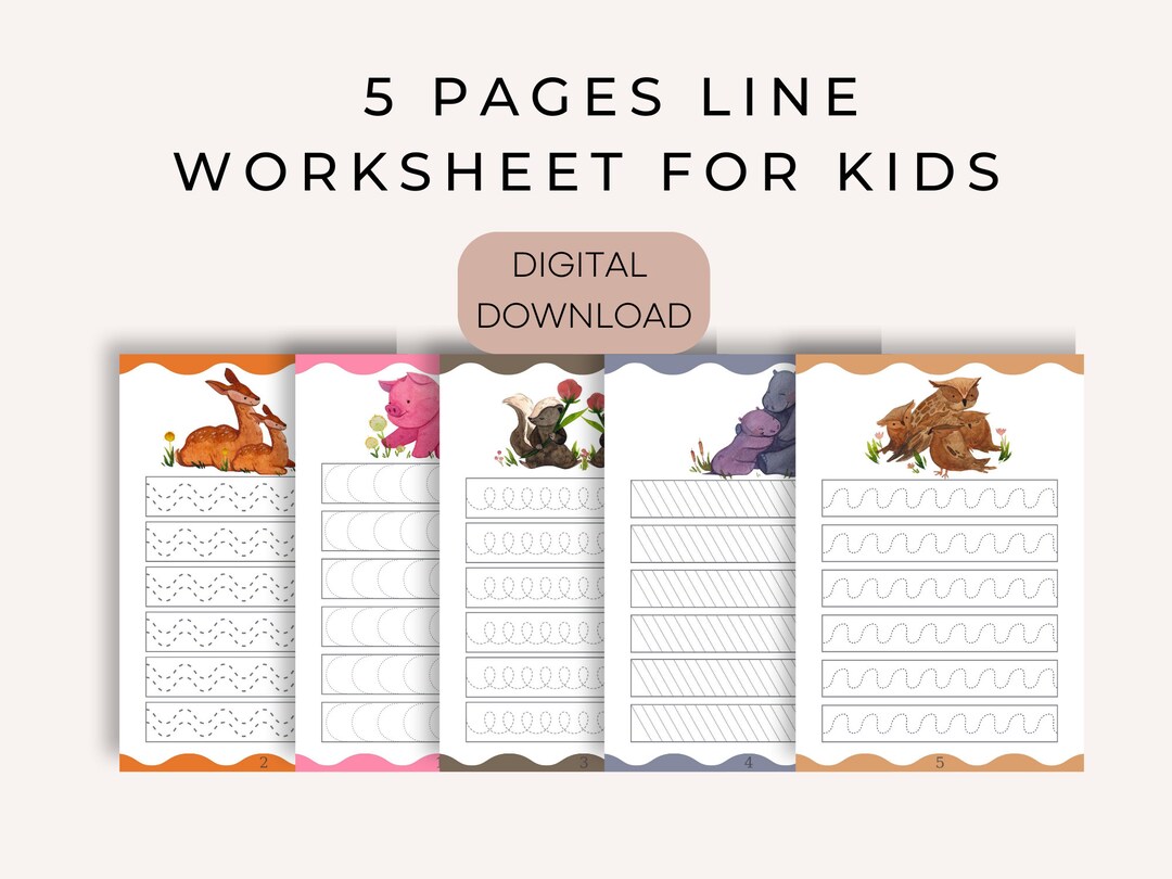 Printable Preschool Line Tracing Worksheet Kindergarten Curriculum ...