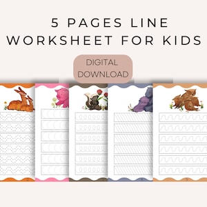 Printable Preschool Line Tracing Worksheet Kindergarten Curriculum ...