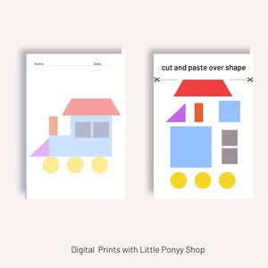 Printable Kindergarten Worksheet Cut and Glue Preschool Montessori ...