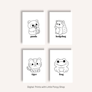 Baby's First Animal Coloring Book Educational Coloring Book Baby Shower ...
