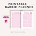 Barbie Themed Printable Kids Weekly Schedule - Weekly Planner for Home ...