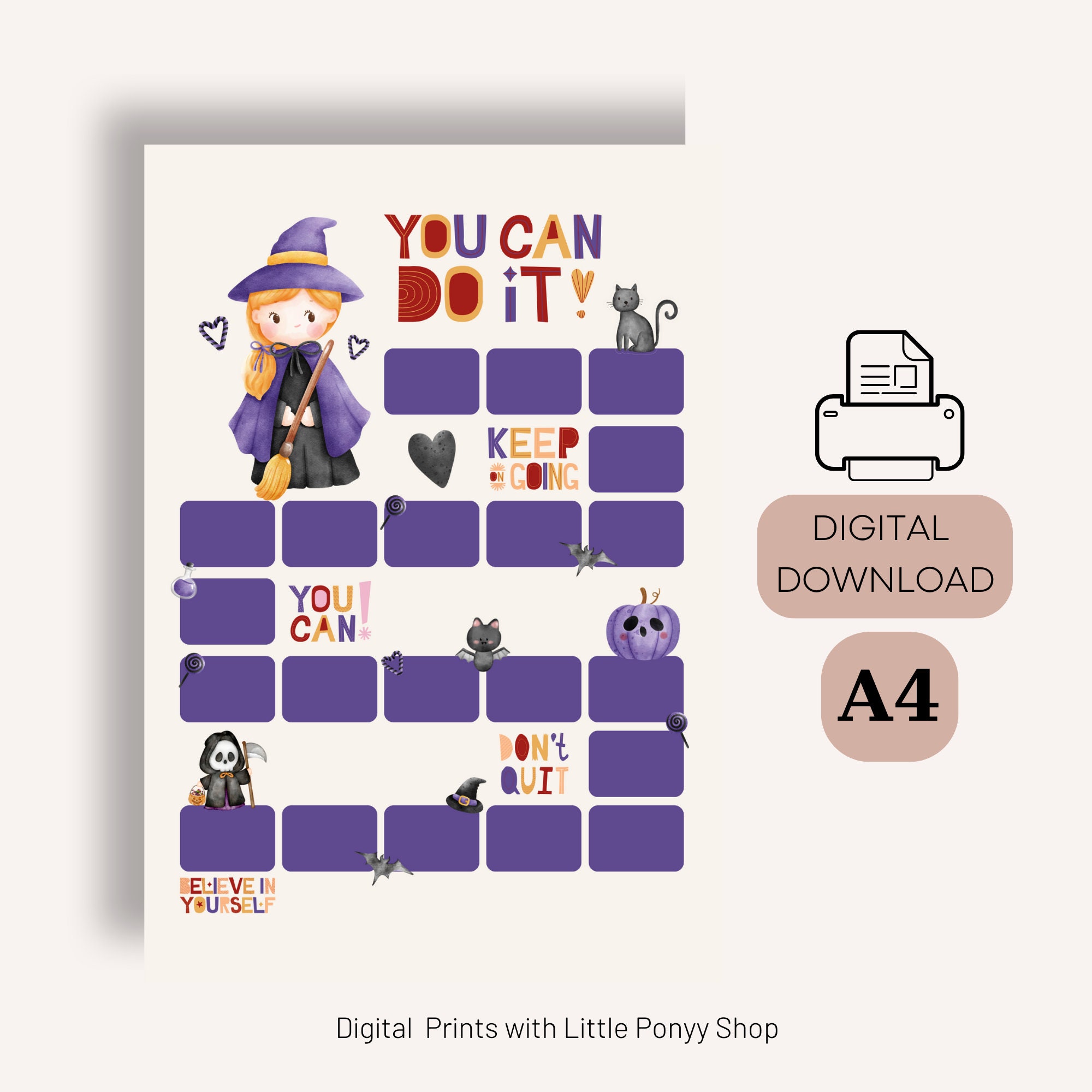 Printable Halloween Reward Chart Kids Behavior Chart Kids Routine Chore ...