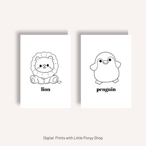 Baby's First Animal Coloring Book Educational Coloring Book Baby Shower ...