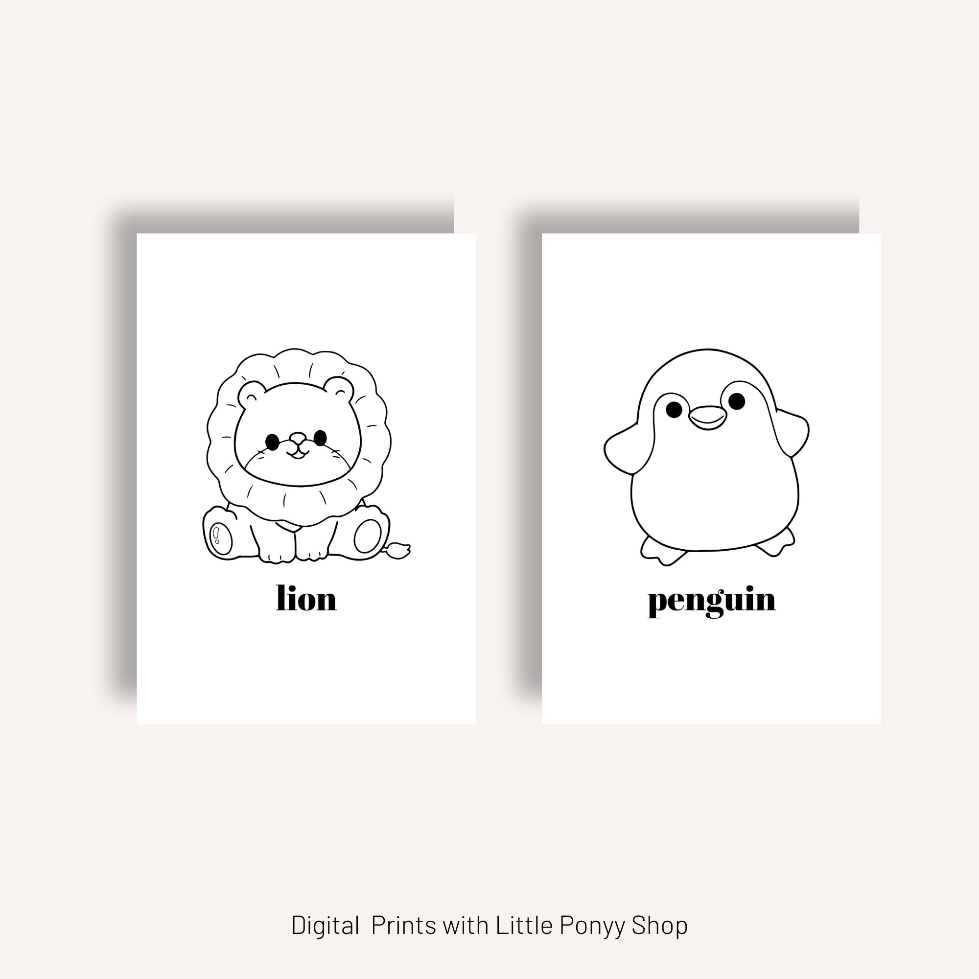 Baby's First Animal Coloring Book Educational Coloring Book Baby Shower ...