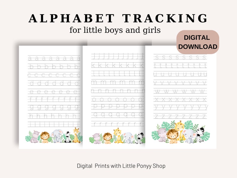 Preschool Alphabet Tracing Activities Handwriting Practice, Homeschool ...