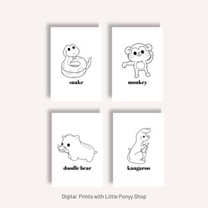 Baby's First Animal Coloring Book Educational Coloring Book Baby Shower ...