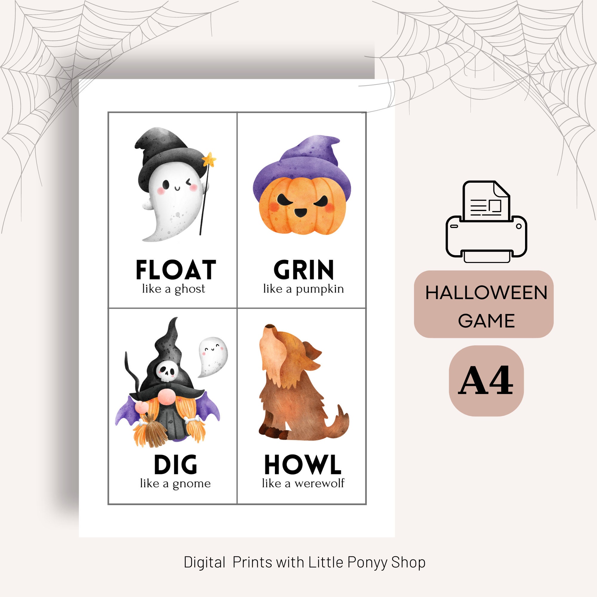 Preschool Halloween Activity Halloween Movement Cards Halloween Flash ...