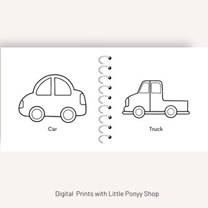 Downloadable Vehicles Coloring Book Customizable Coloring Book Easy ...