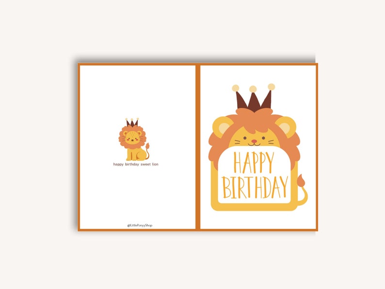 Printable Birthday Card Animal-themed Funny Kids Card Birthday Card ...