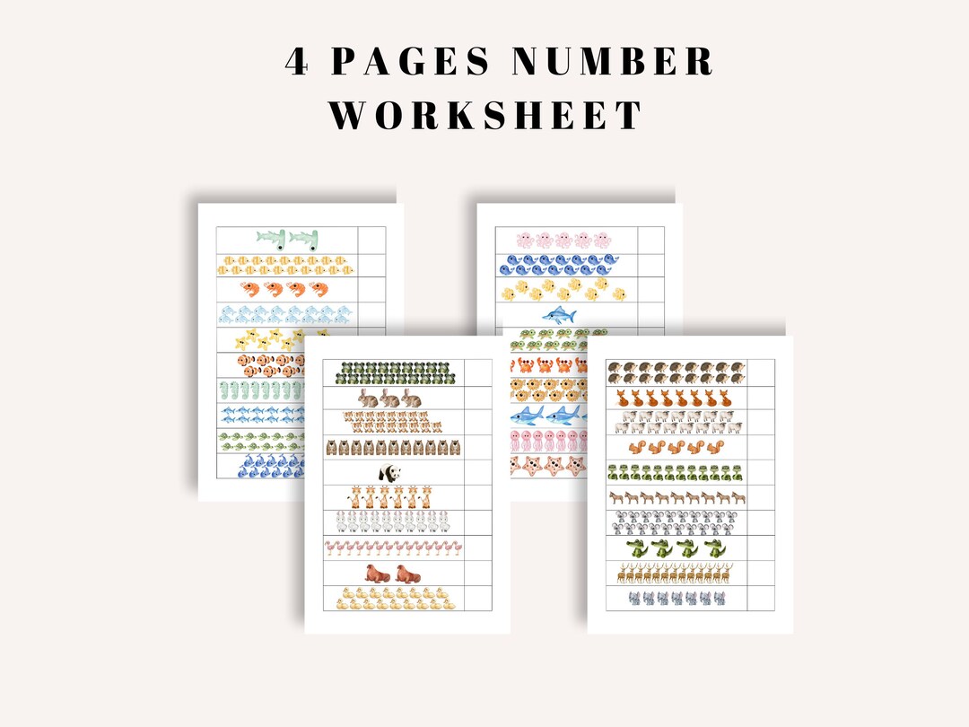 Printable Number Worksheet Printable Number Matching Game Activity ...
