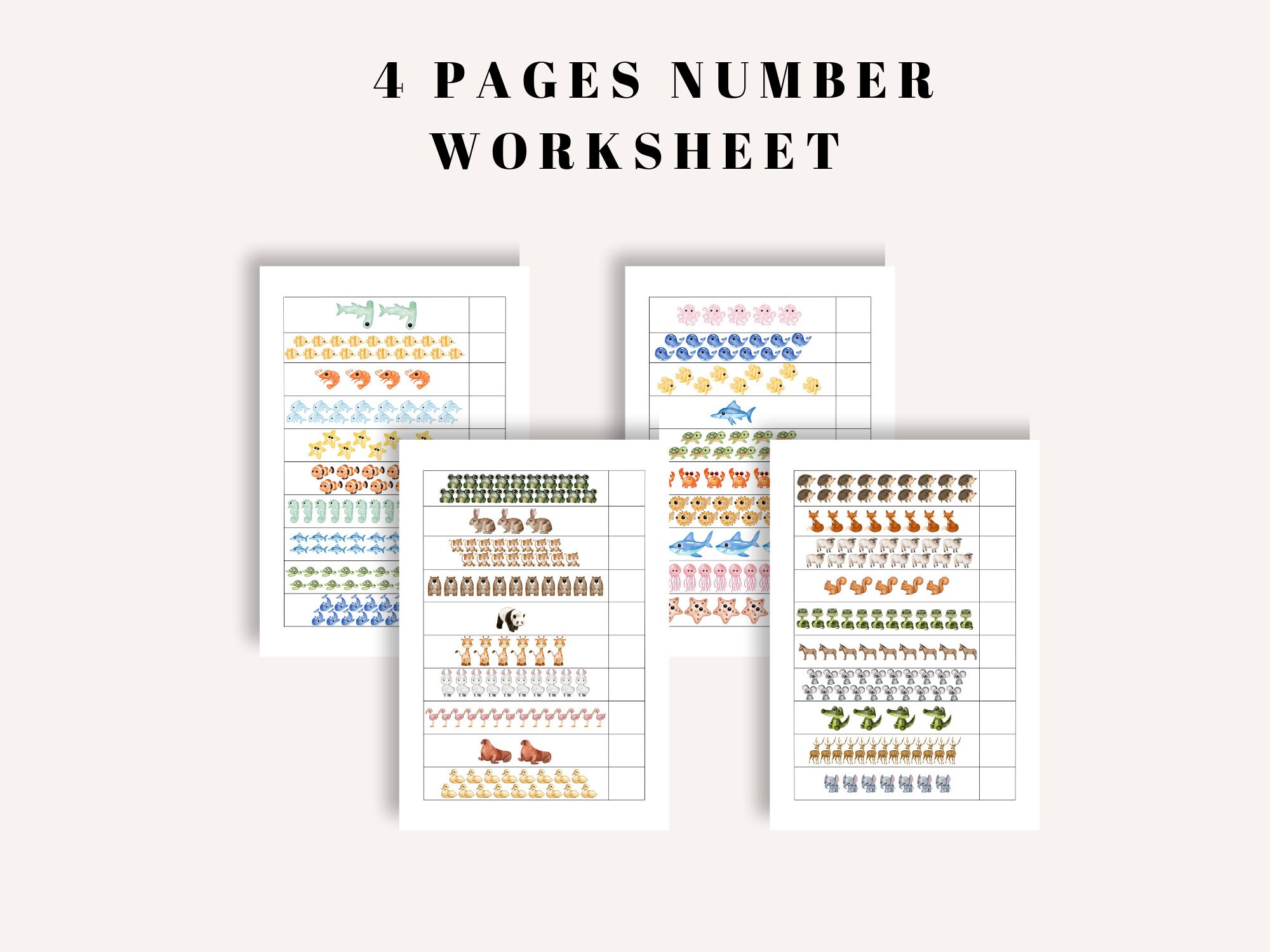 Printable Number Worksheet Printable Number Matching Game Activity ...