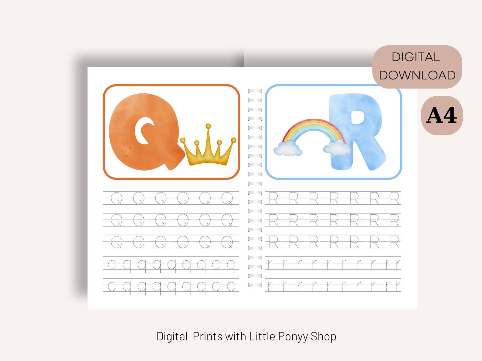 Printable Alphabet Tracing Worksheets ABC Tracing Workbook Letters ...
