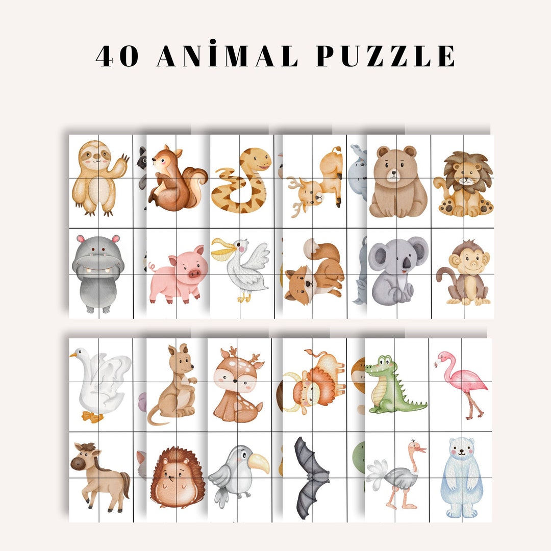 FARM Animals Matching Card Game,preschool Activity for Little Kids ...