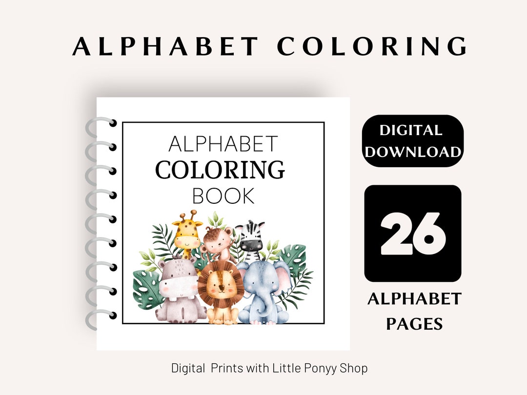 Alphabet Coloring Book for Kids Educational Alphabet Coloring ...