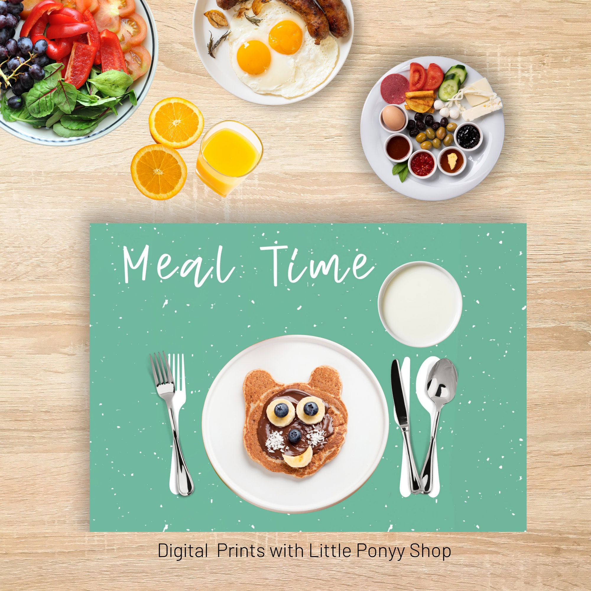 Weekly Printable Placemat Picky Eaters Kids Dinner Placemat Educational ...