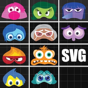 Printable Inside Out All Characters Masks , Inside Out 2 , Inside Out 2 ...