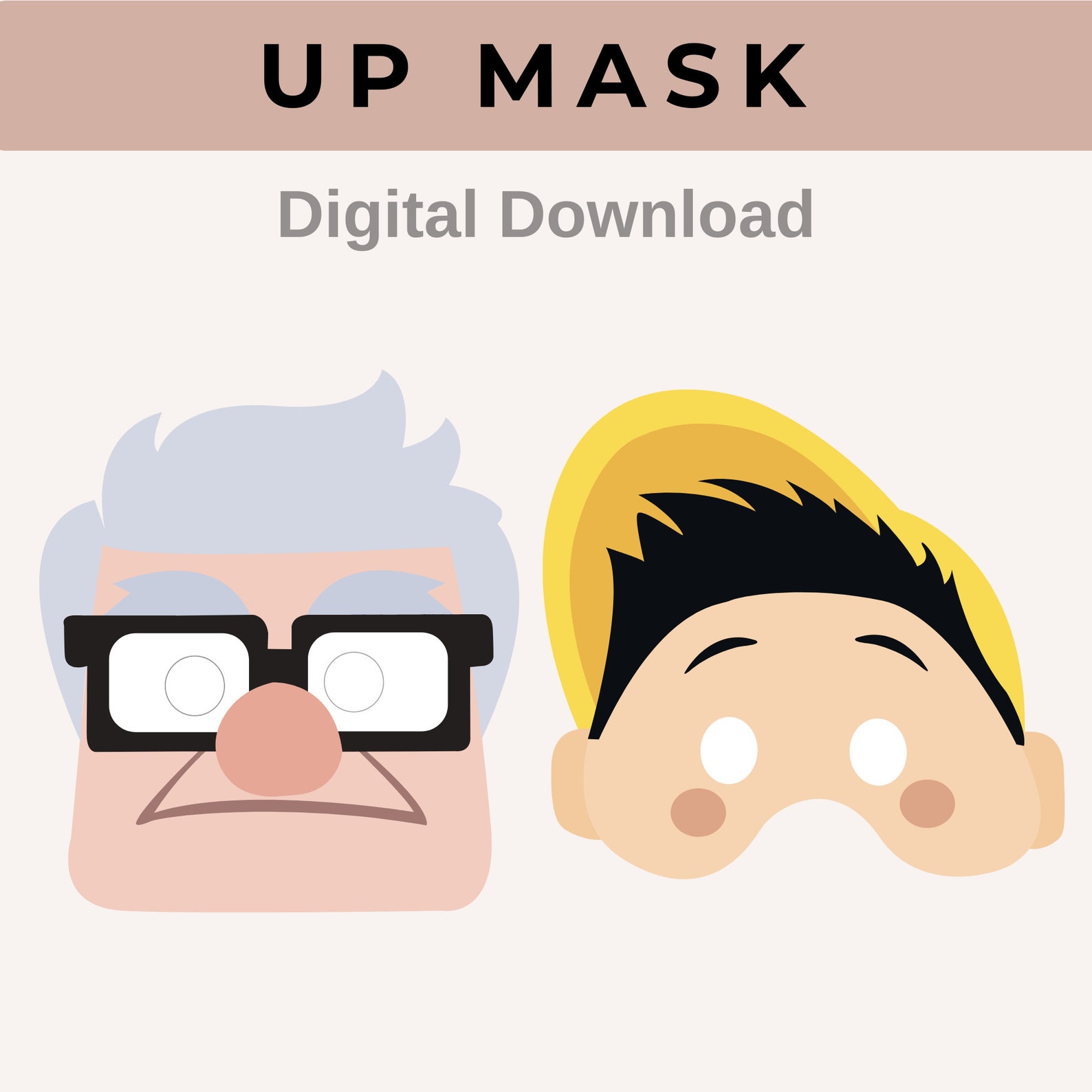 Up Printable Mask, Printable Kids Game, Pdf, Svg, Png, Printable Kids ...