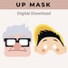 Up Printable Mask, Printable Kids Game, Pdf, Svg, Png, Printable Kids ...