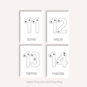 1-20 Number Tracing, Preschool Worksheet Printable, Handwriting ...