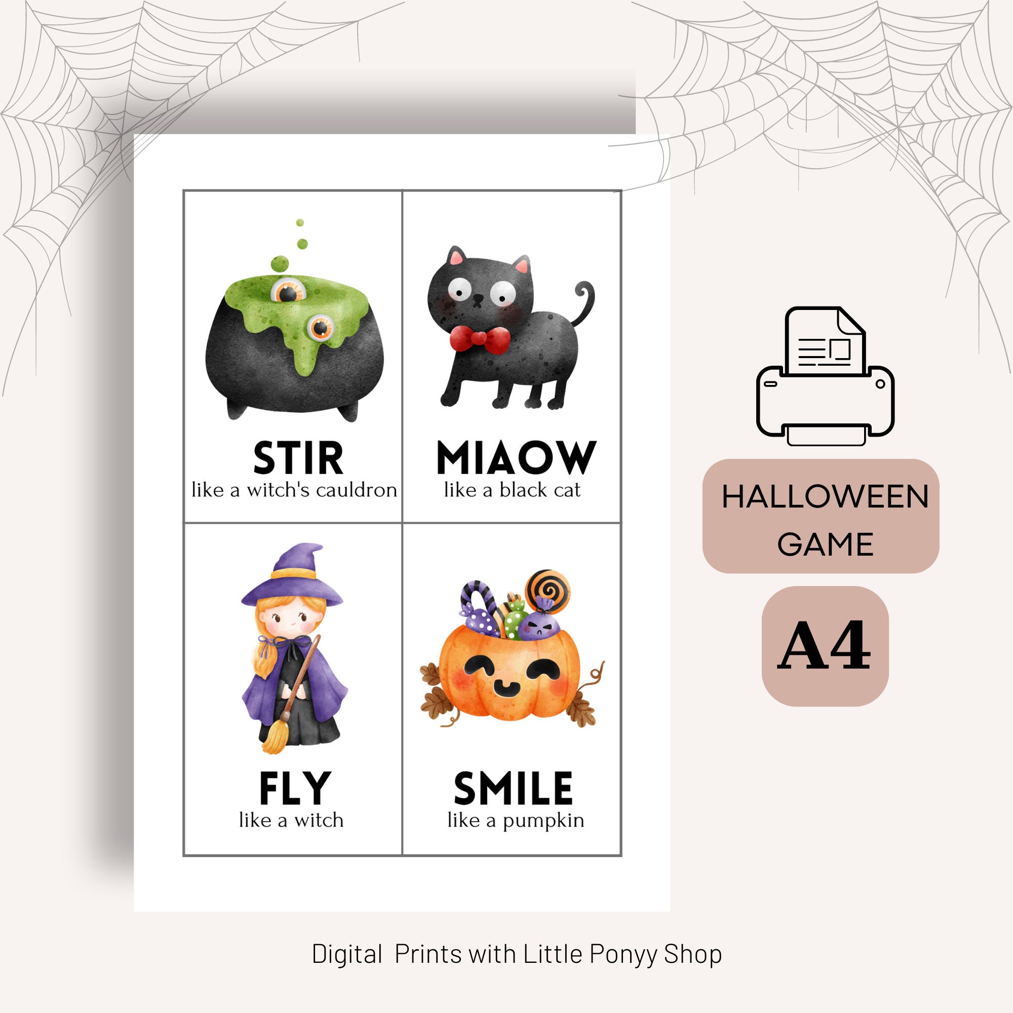 Preschool Halloween Activity Halloween Movement Cards Halloween Flash ...