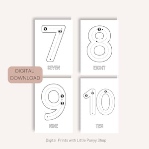 1-20 Number Tracing, Preschool Worksheet Printable, Handwriting ...