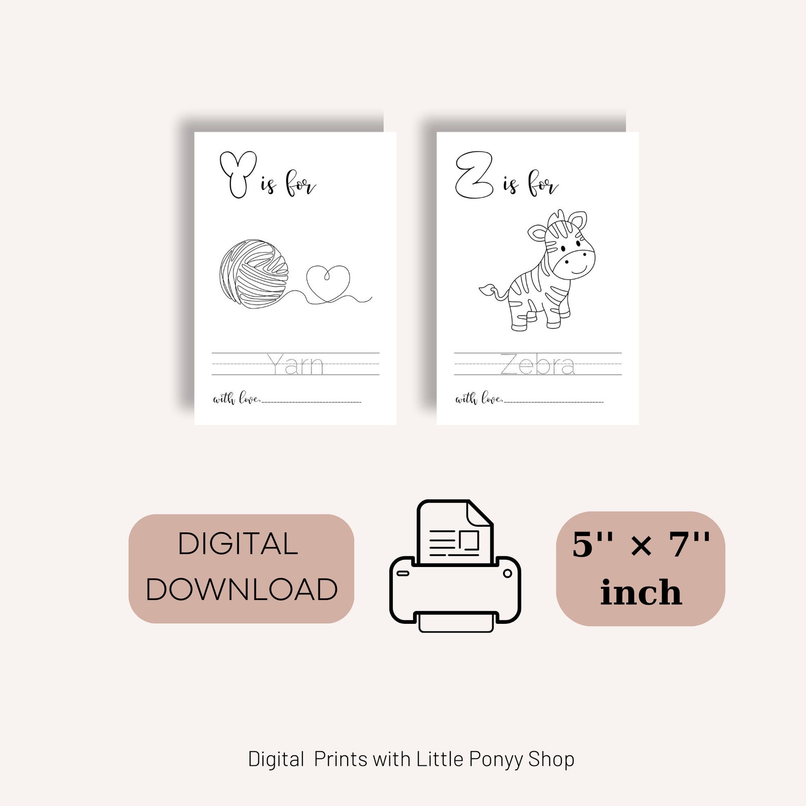 Editable ABC Book Baby Shower Game Sun Alphabet Coloring Book Baby's ...