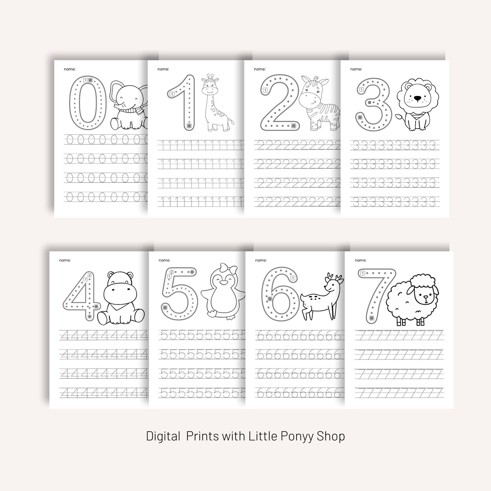 Printable Preschool Number Tracing Worksheets Number Writing Activities ...