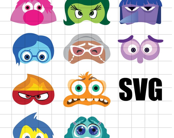 Printable Inside Out All Characters Masks , Inside Out 2 , Inside Out 2 ...
