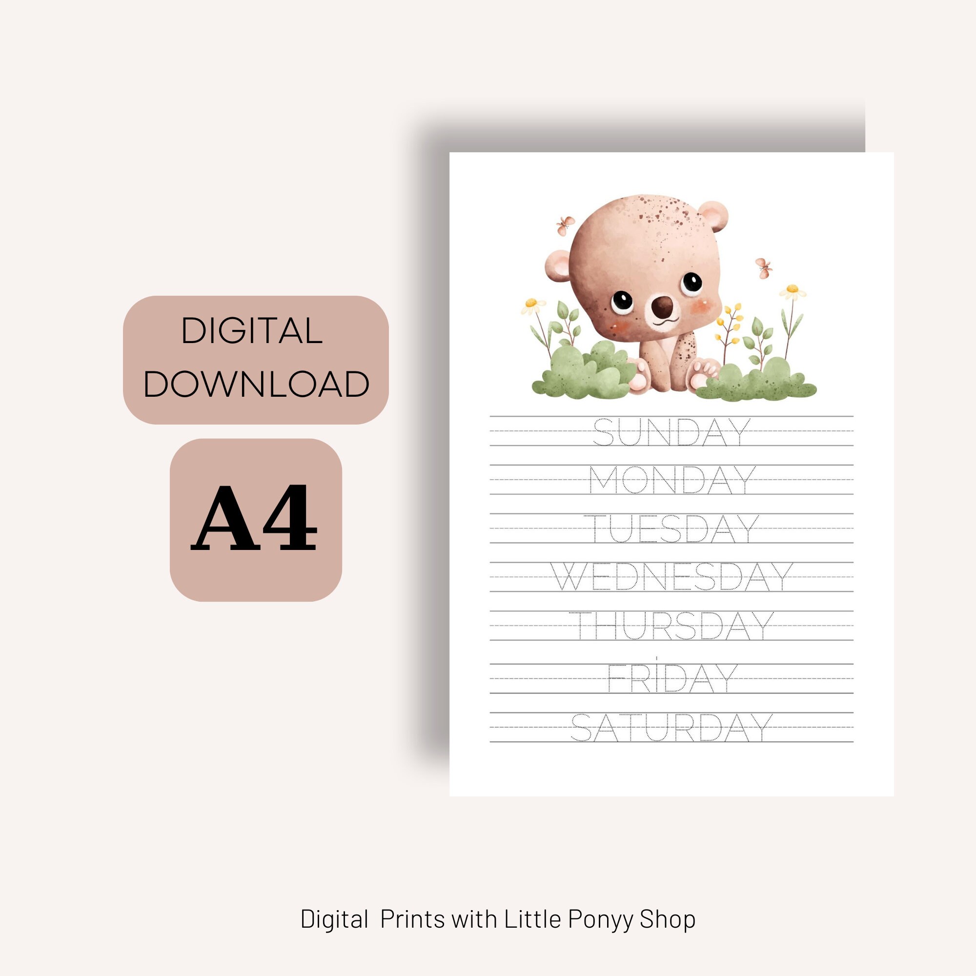 Printable Name Tracing Bundle Handwriting Practice Trace Number Writing ...