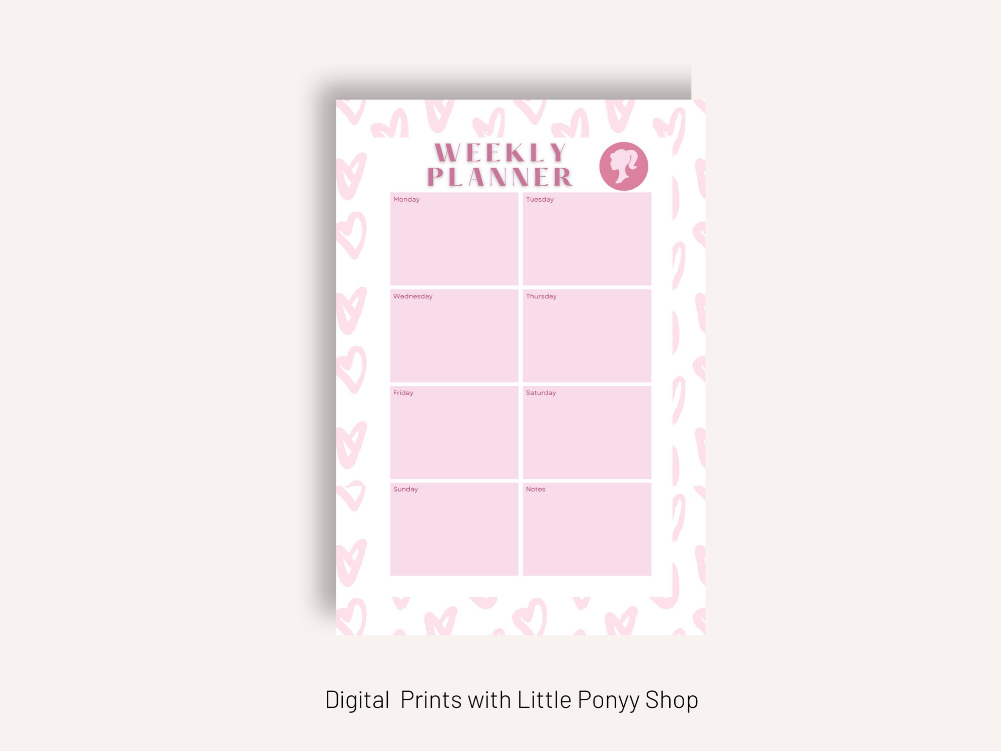 Barbie Themed Printable Kids Weekly Schedule Weekly Planner - Etsy UK