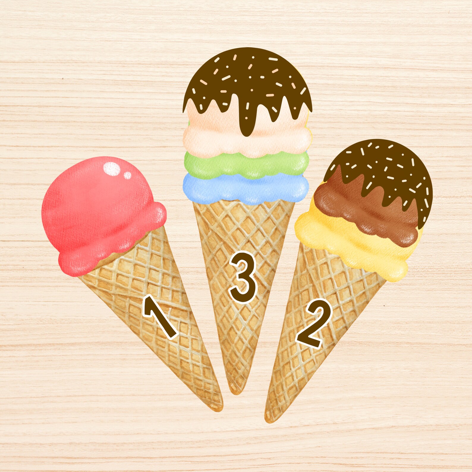 Count the Ice Cream Scoops, , Preschool Math, Preschool Worksheet ...