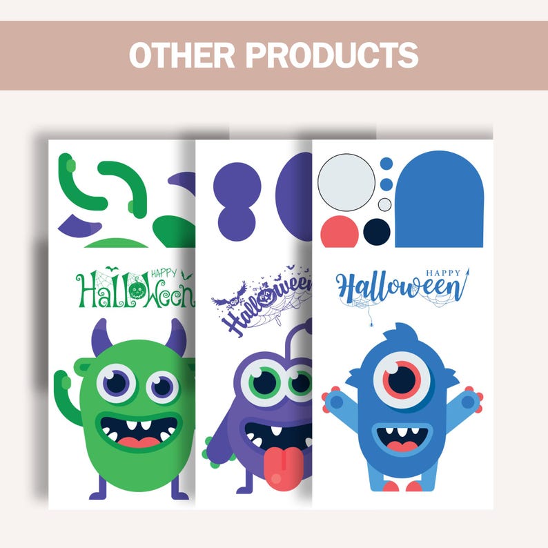 Make Your Own Monster, Printable Halloween Game , Family Game Night ...