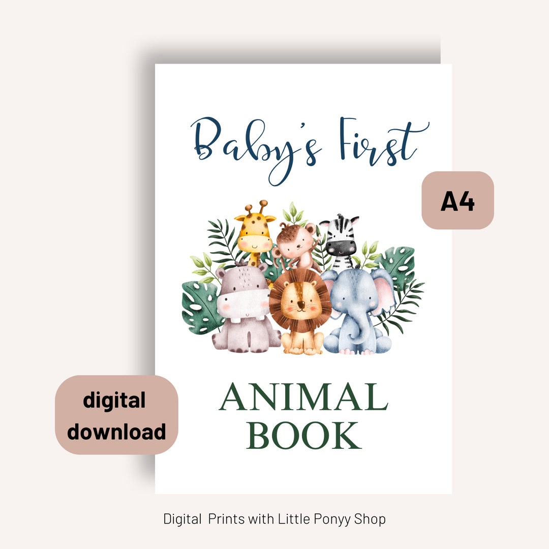 Baby's First Animal Coloring Book Educational Coloring Book Baby Shower ...