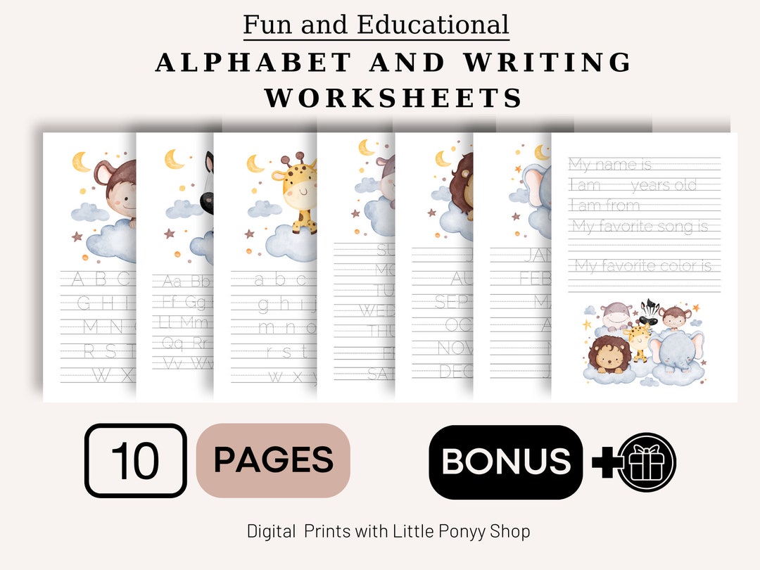 Handwriting Alphabet Tracing Sheet - Preschool Letters Worksheet Lesson ...