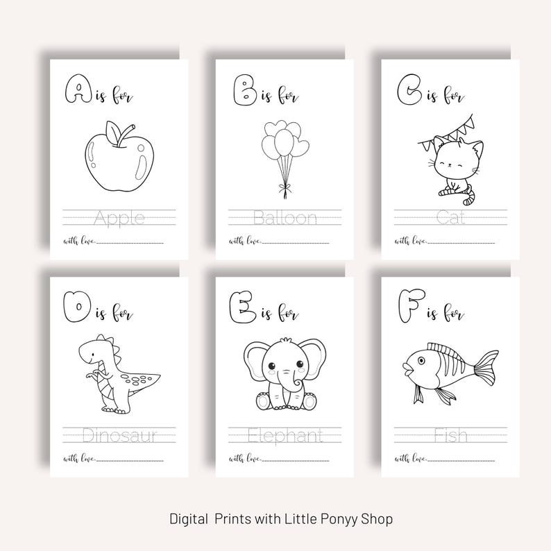 Up Theme, Baby's First ABC Book for Baby Shower , Editable ABC Book ...