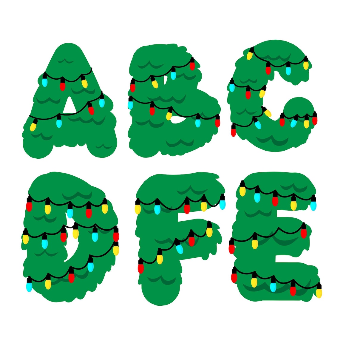 Christmas Alphabet PNG Christmas Letters Numbers Clipart Santa Alphabet ...