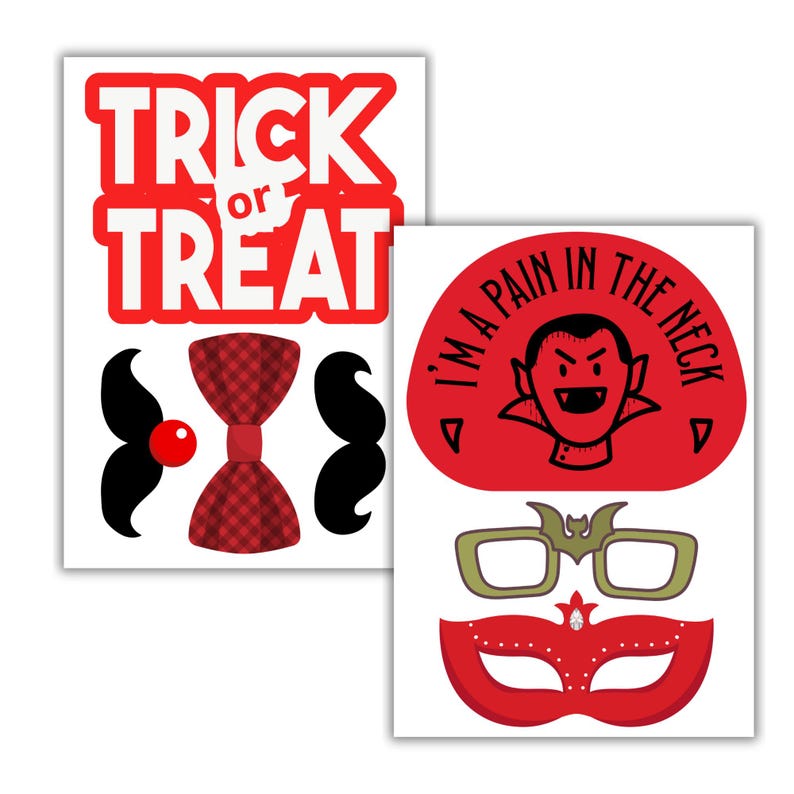 Halloween Photobooth Props, Printable Halloween Photo Booth Props Kids ...